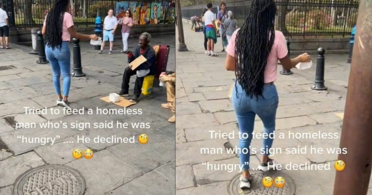 TikTok of Homeless Man Declining Free Meal Faces Backlash