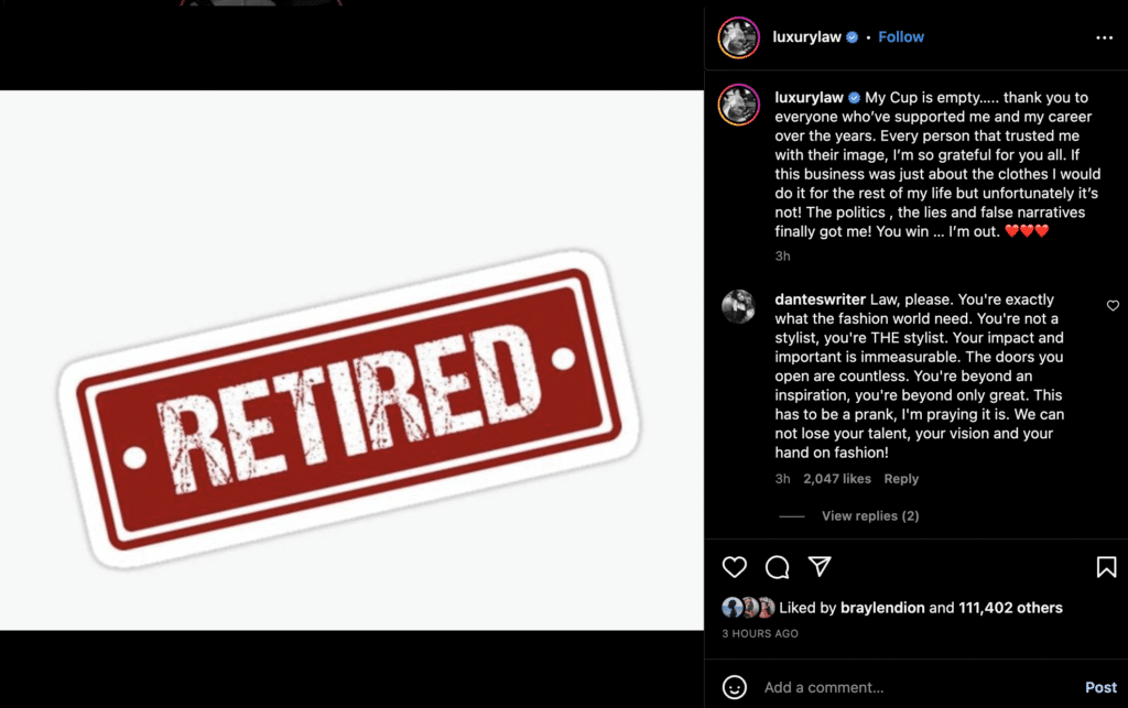 Celebrity Stylist Law Roach Mysteriously Announces Sudden Retirement ...